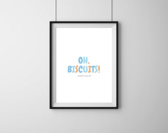 Bluey (TV Show) Digital Poster - "oh Biscuits" (bandit Heeler) - Etsy