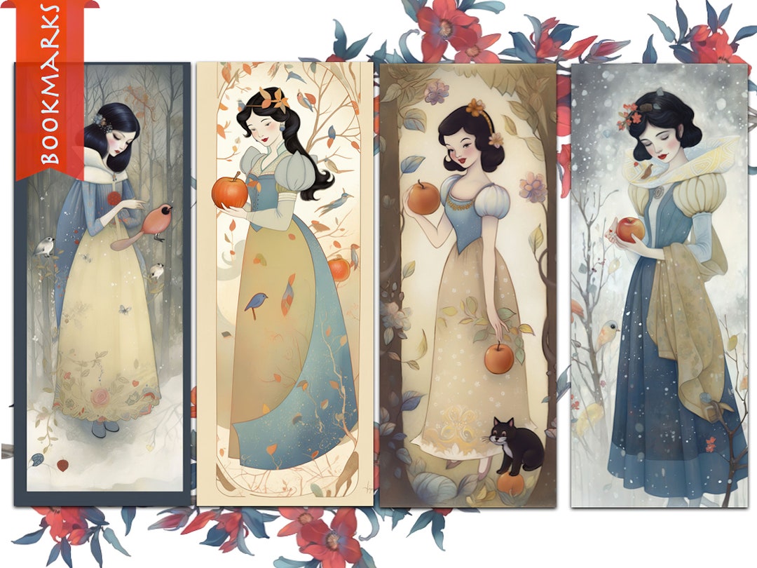 Vintage Snow White Bookmark Instant Download - Etsy