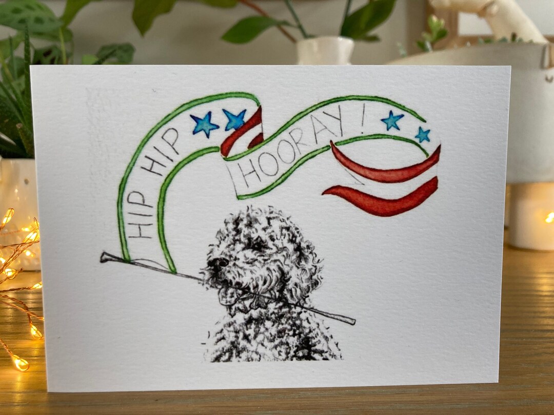 Labradoodle - ‘hip Hip Hooray” Cropped Landscape - Etsy