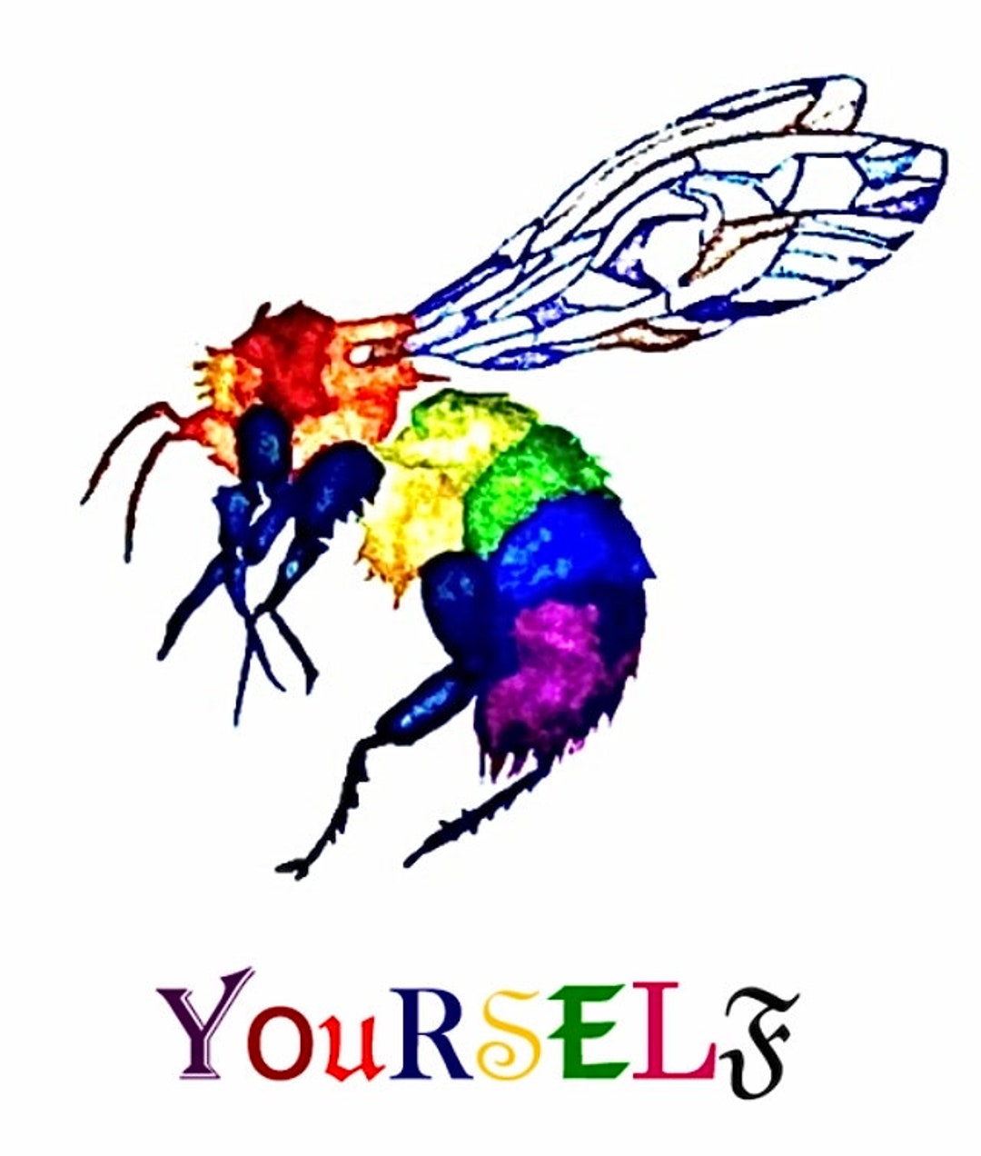 Rainbow Bee Square Greetings Card- ‘bee Yourself‘ - Etsy