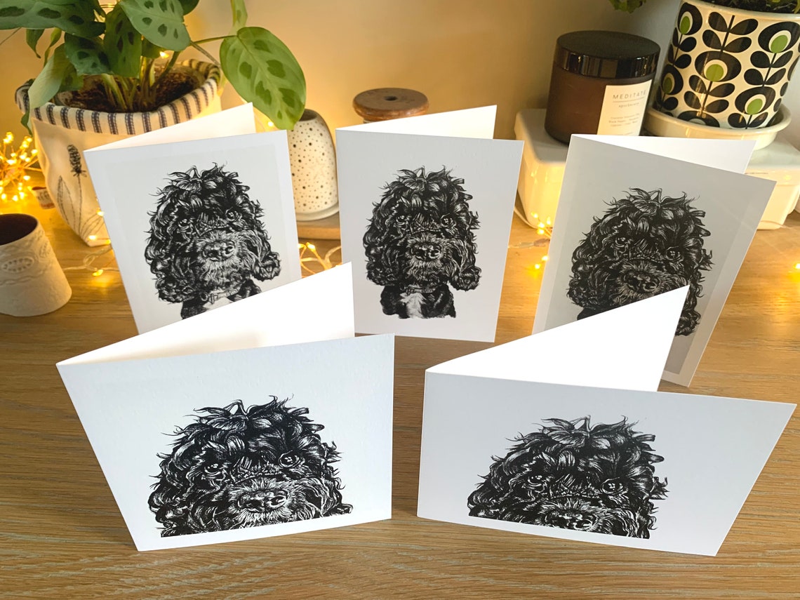 Cockapoo Greetings Card- ‘bertie’ - Etsy