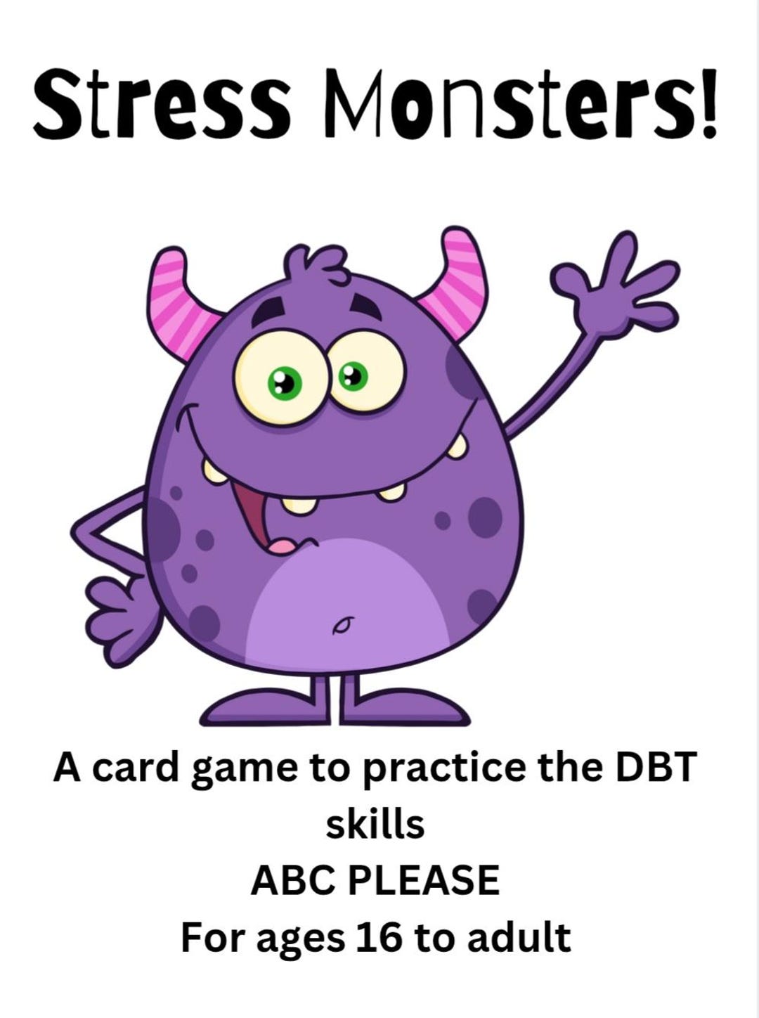 Stress Monsters! (A DBT Game) - Etsy