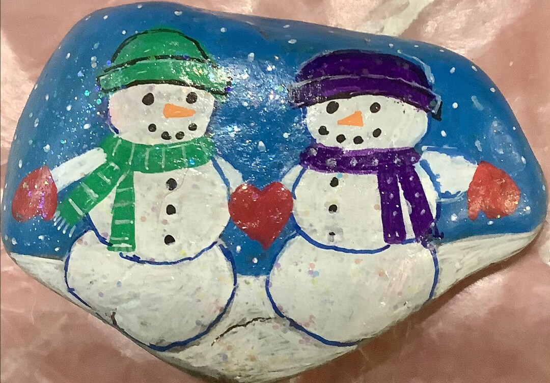Snowman Buddies Rock - Etsy