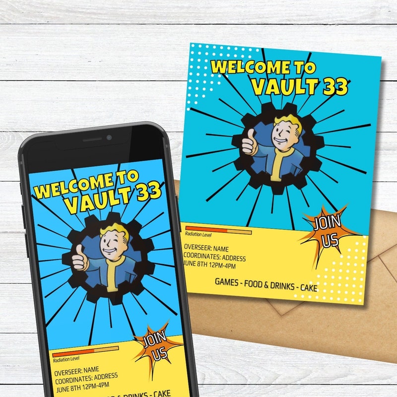 Fallout Invitation - Etsy