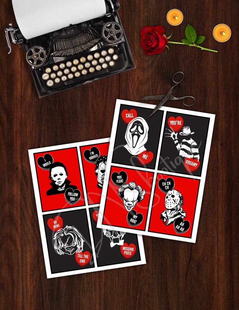 Printable Horror Valentines Day Card Template (digital Download) - Etsy