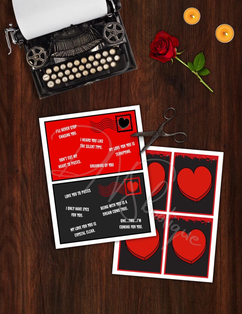 Printable Horror Valentines Day Card Template (digital Download) - Etsy