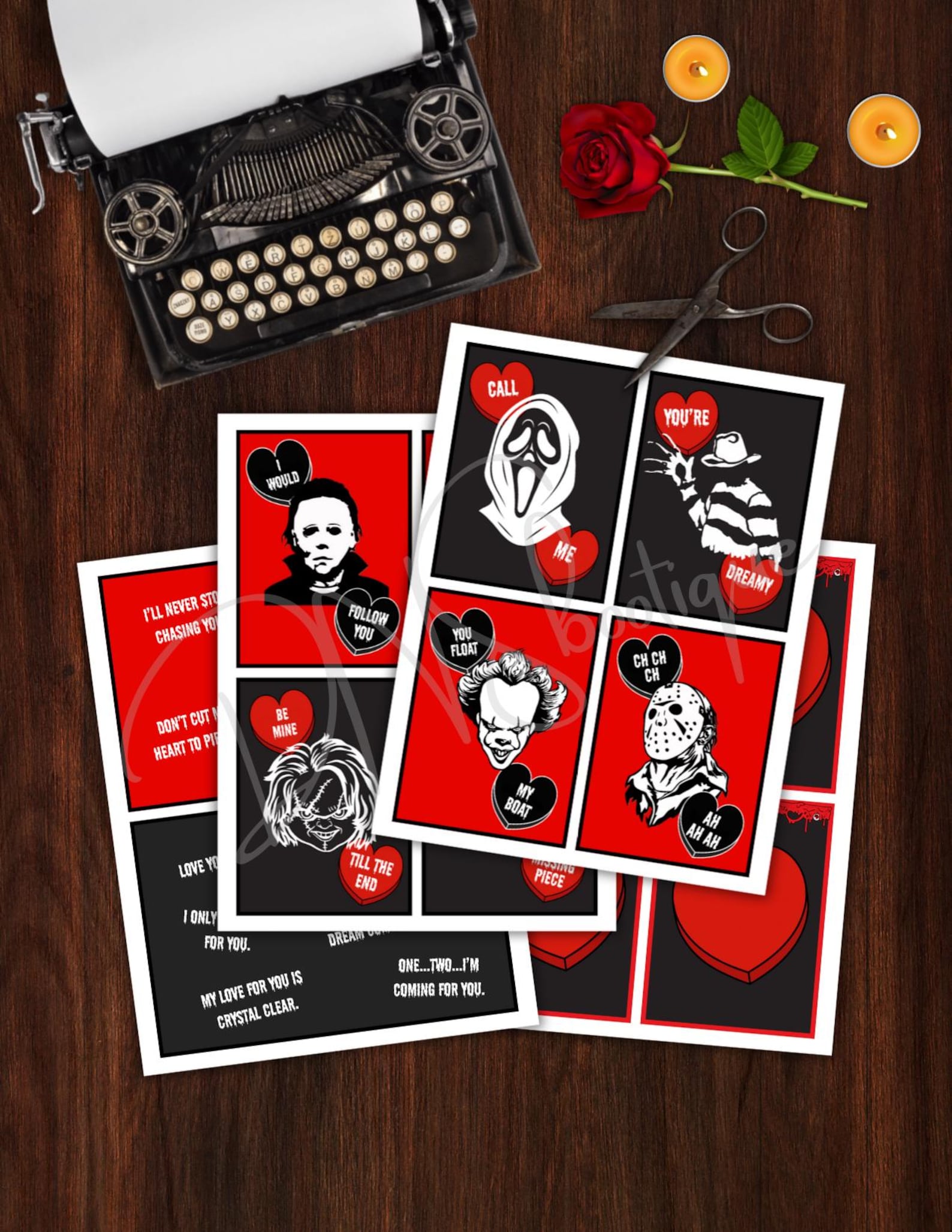 Printable Horror Valentines Day Card Template (digital Download) - Etsy