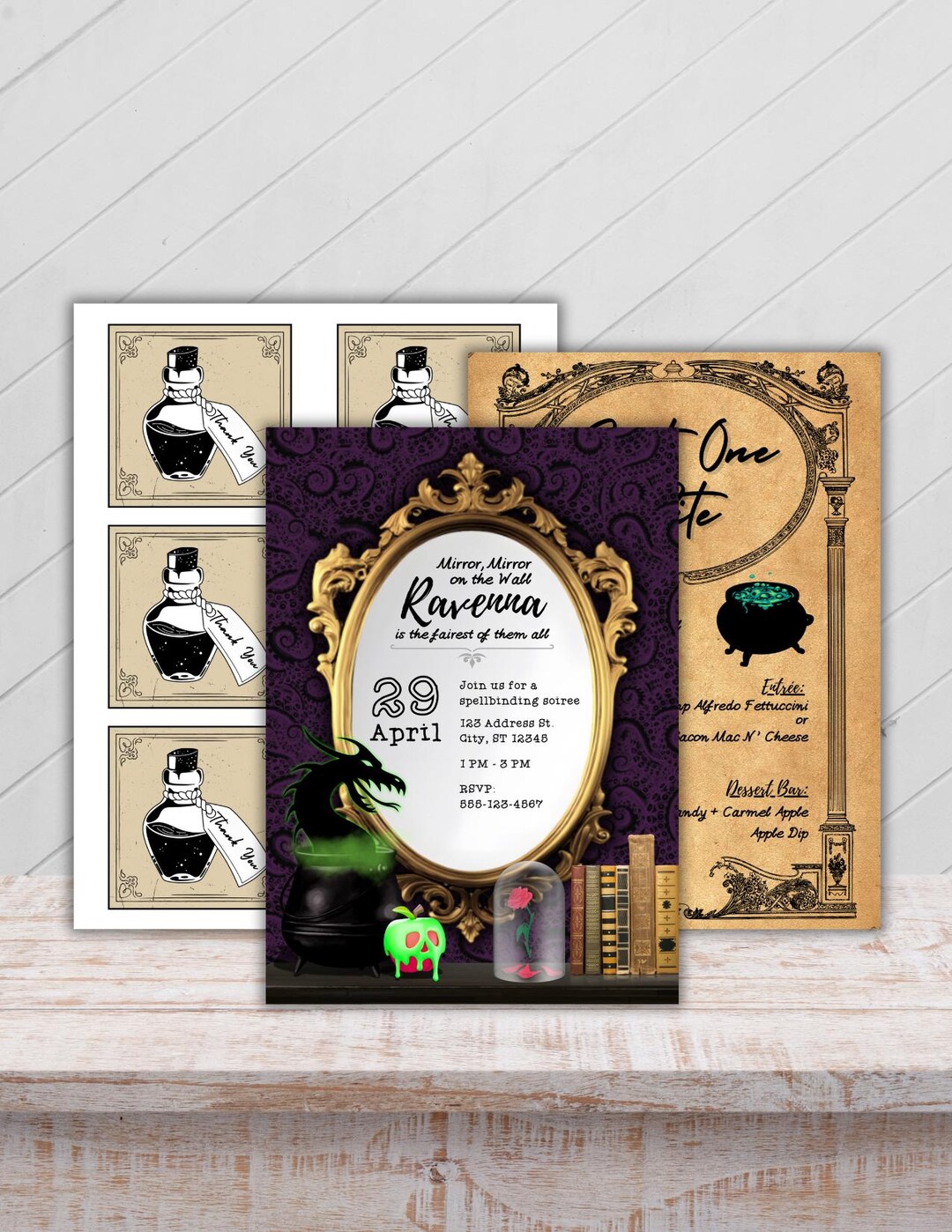 Villains Party Invitation, Printable Template, Evil Queen, Canva ...