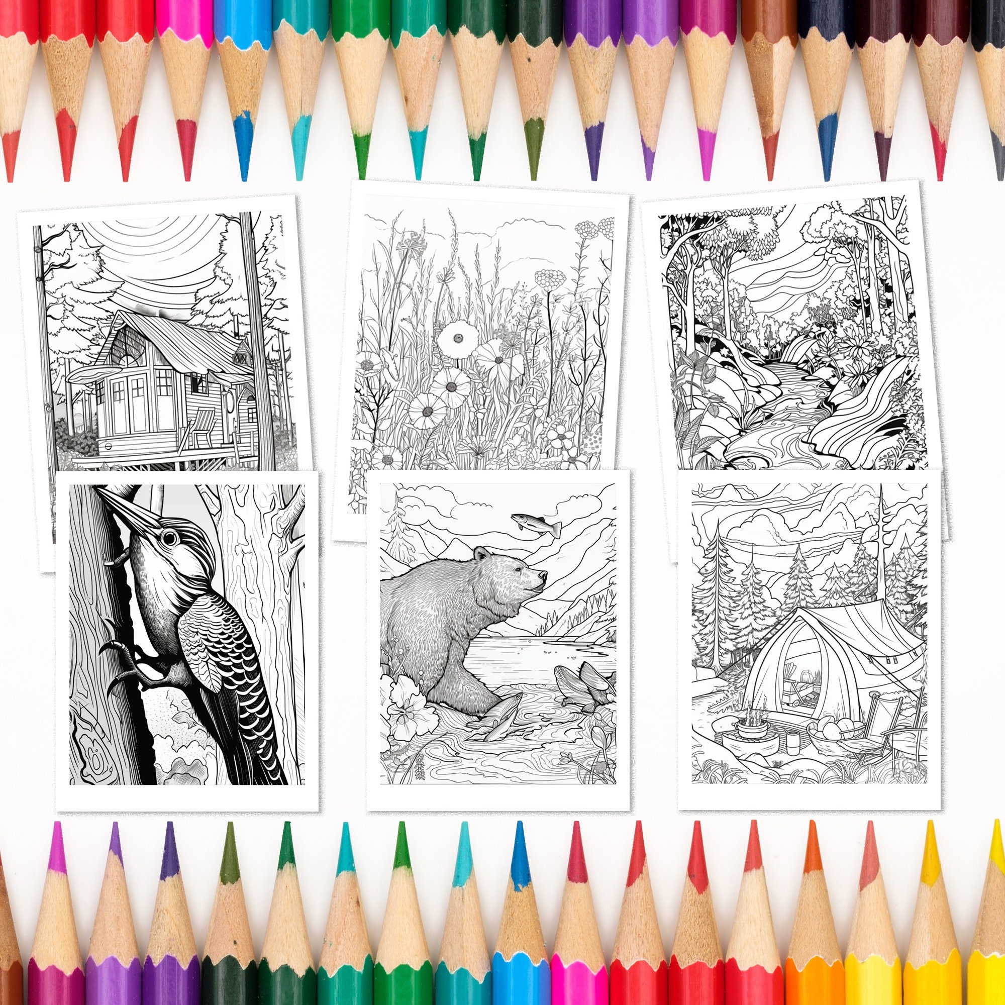Coloring Pages for Adults, Line Art Black and White Wall Art, Instant ...