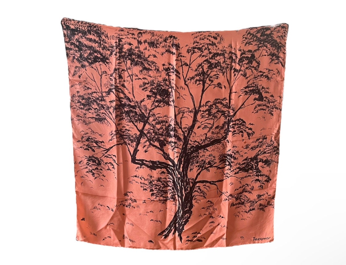Vintage 1960s Jacqmar Silk Scarf - Etsy UK