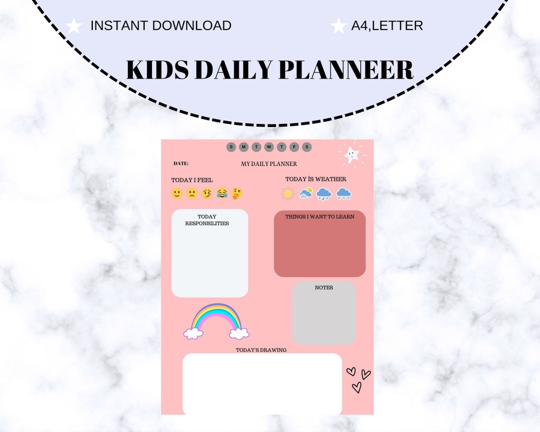 Kids Daily Journal Printable / Journal for Kids / Diary for - Etsy