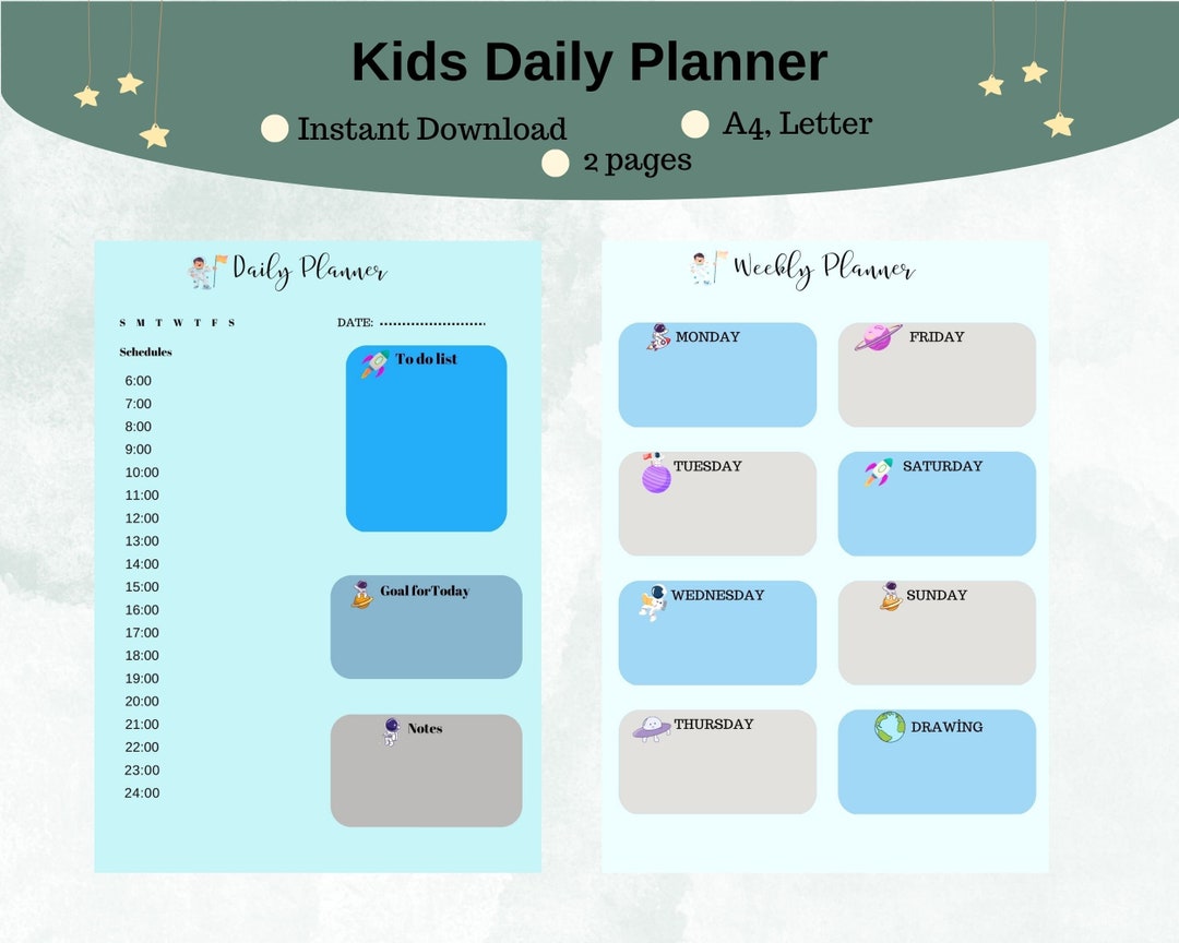 Kids Daily Journal Printable / Journal for Kids / Diary for - Etsy