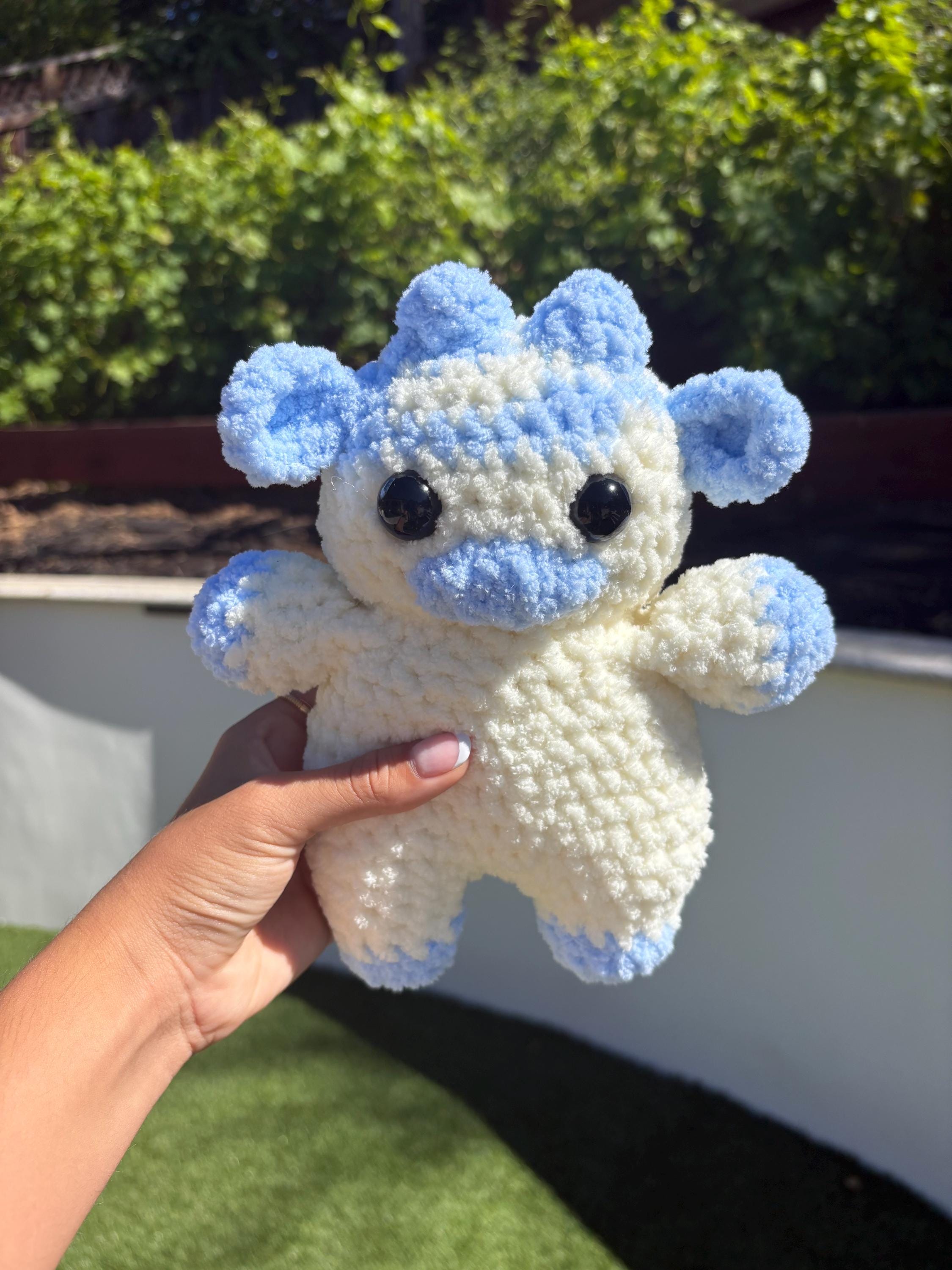 Bluey the Cow Plush – Cute Stuffed Animal Toy, Kawaii Blue Cow Plushie ...