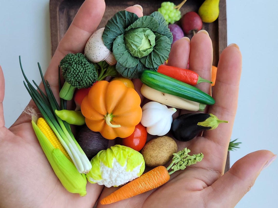Miniature Fruits and Vegetables Handmade From Polymer Clay - Etsy
