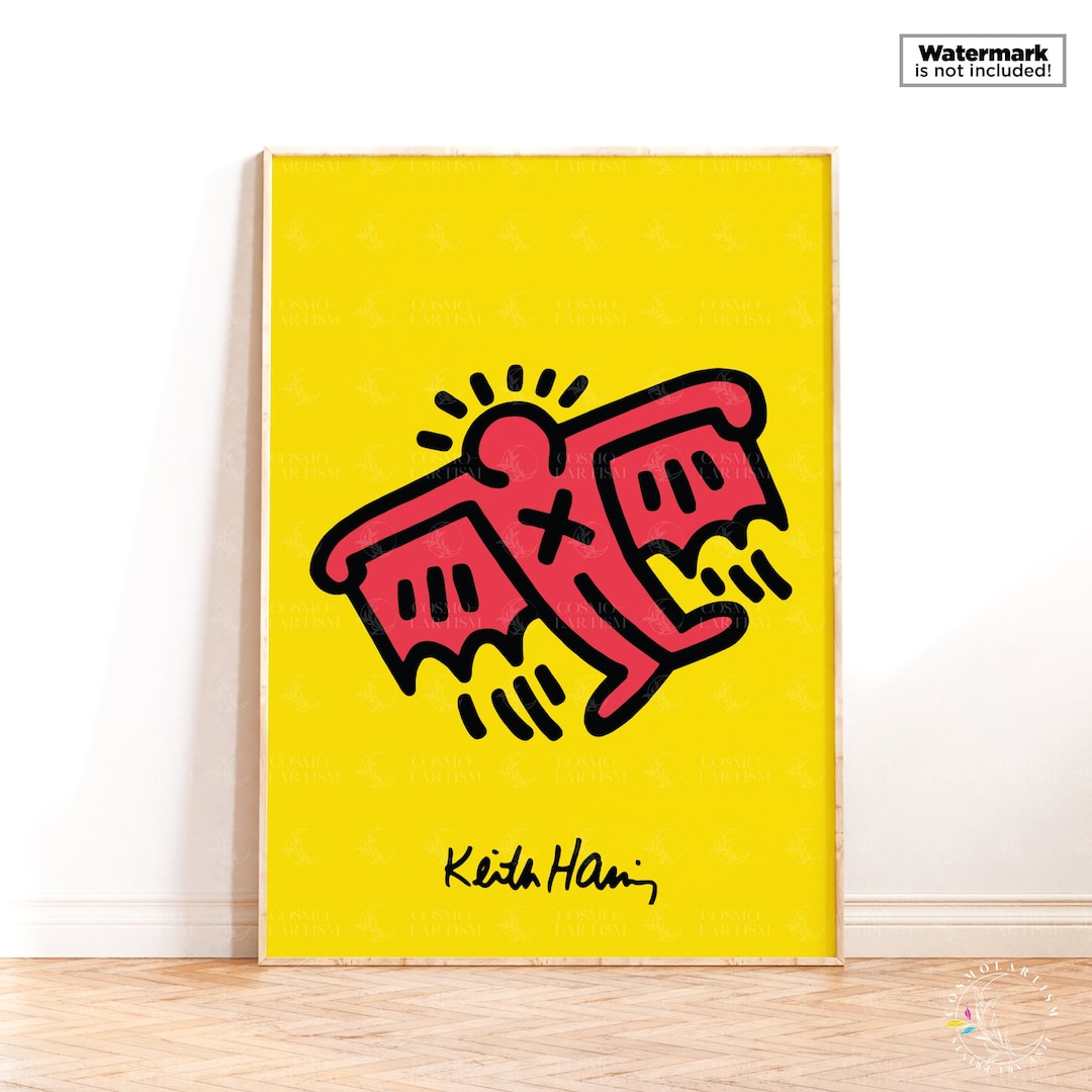 Keith Haring Print, Keith Haring Batman, Pop Art Print, Keith Haring ...