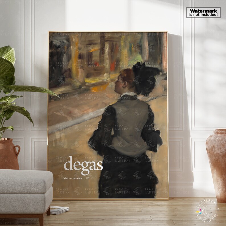 Edgar Degas Visit to a Museum Poster, Impressionism Art Print, Modern ...