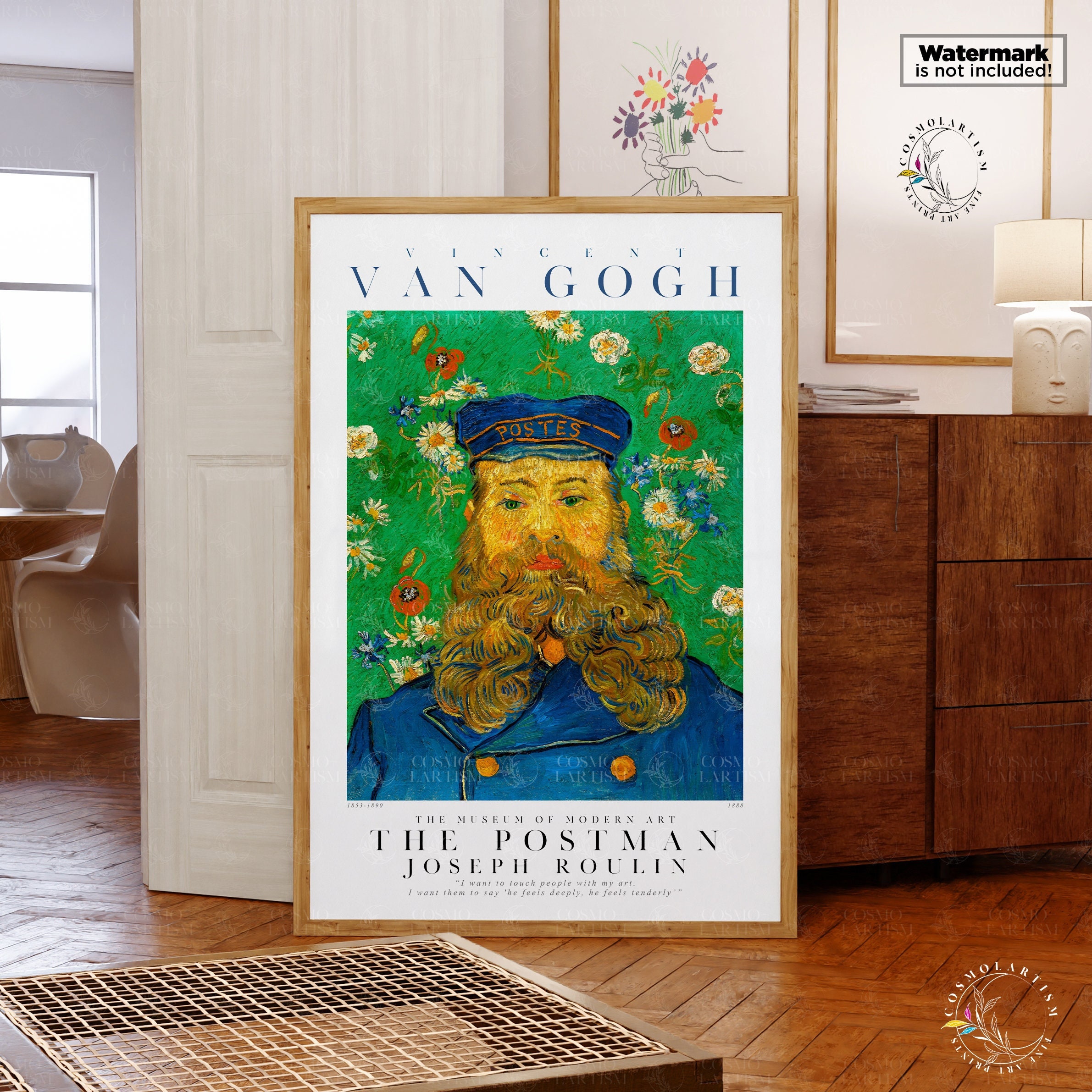 Van Gogh the Postman Exhibition Poster, Joseph Roulin Art Print, Modern ...