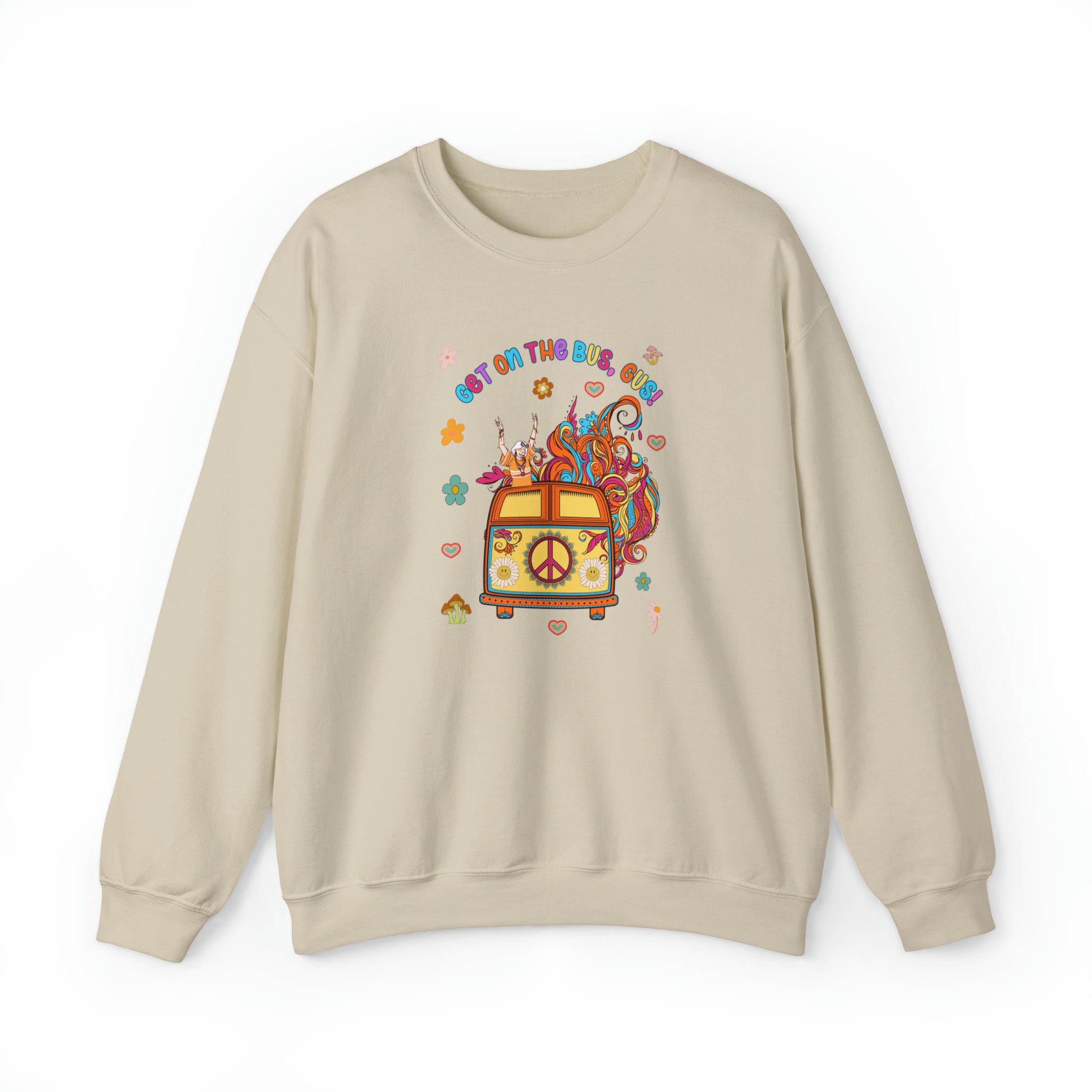 Get on the Bus, Gus, Love & Peace Retro Sweatshirt, Retro Plus Shirt ...