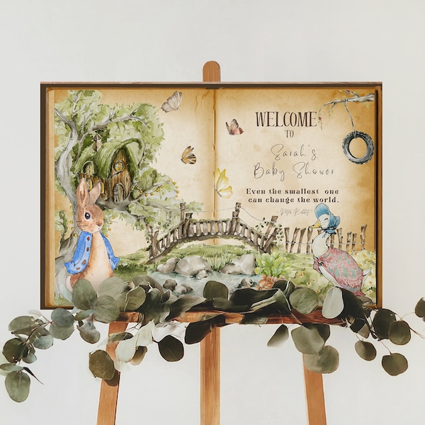 Peter Rabbit Baby Shower Sign - Etsy