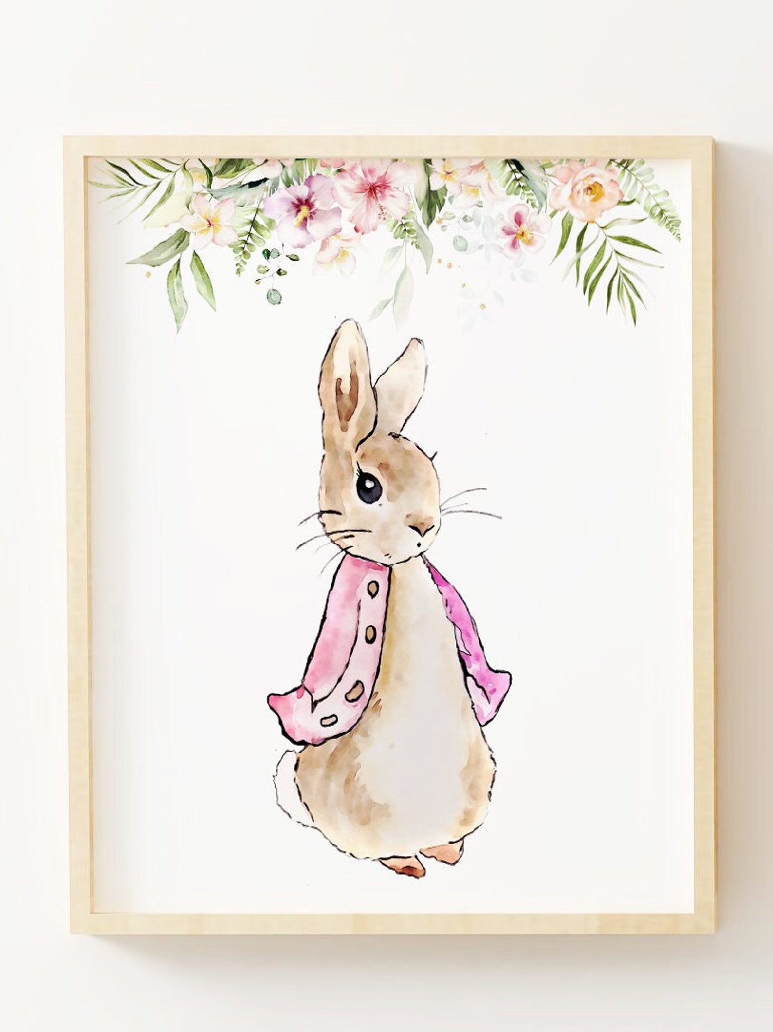 Watercolor Peter Rabbit Nursery Prints, Baby Initial Print, Peter ...