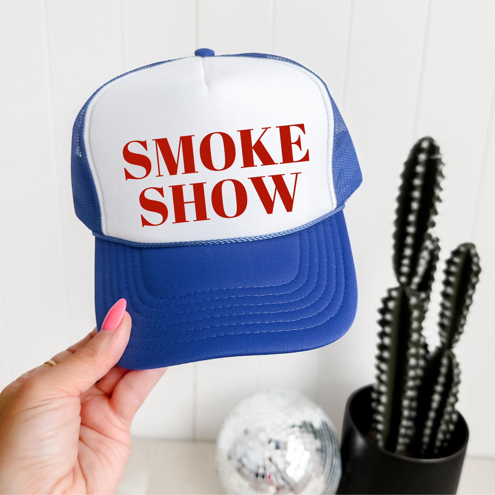 Smoke Show Country Trucker Hat, Red, White & Blue Snapback, Perfect for ...