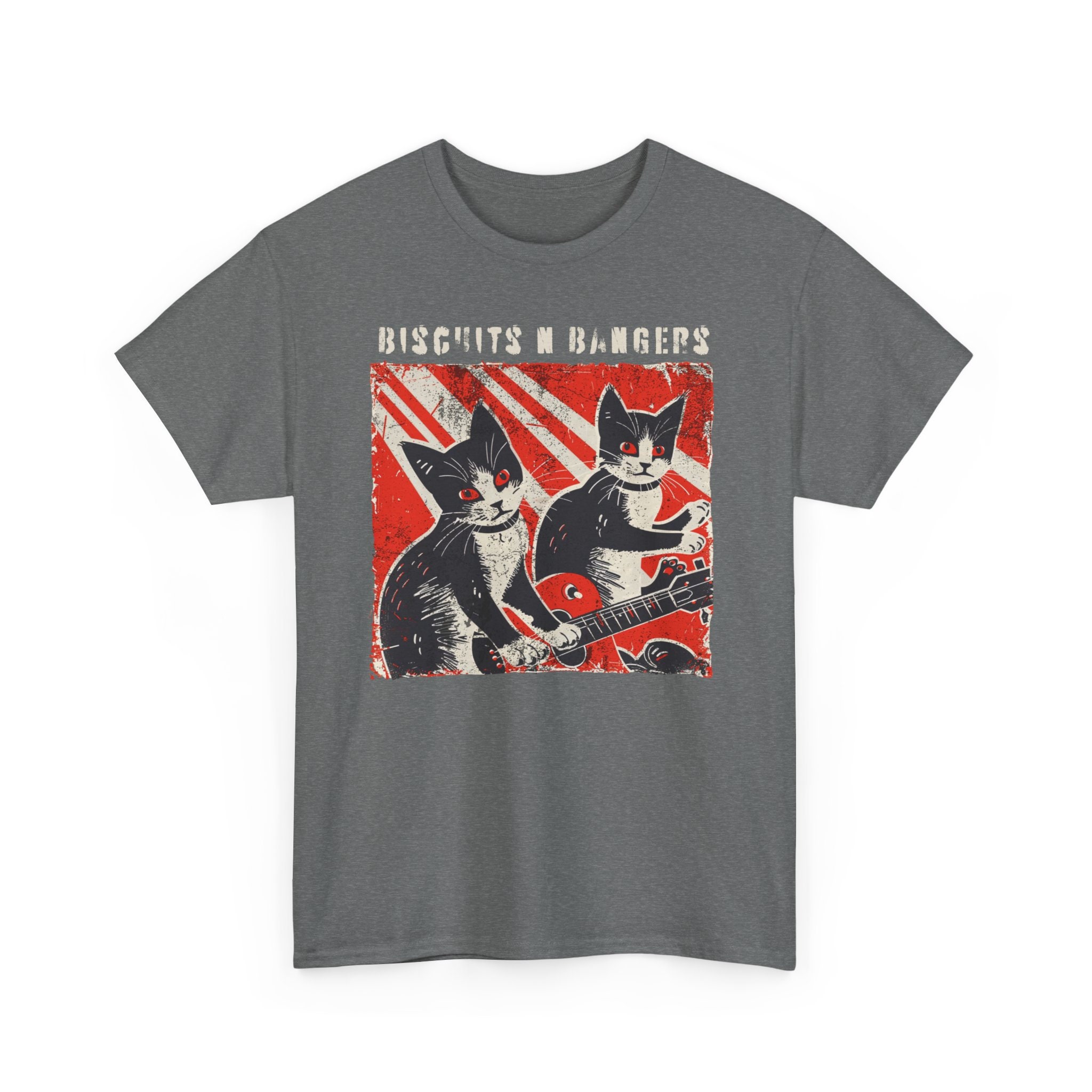 Retro Kitty Punk Rock Band Tee - Weirdcore Indie Edgy Alt Clothing ...