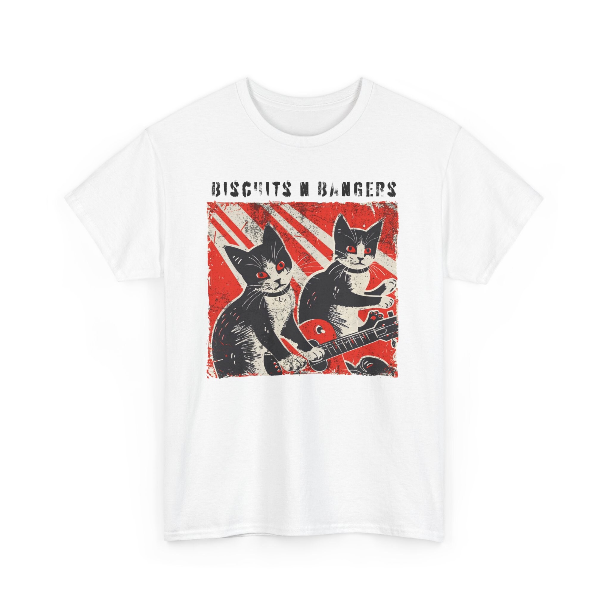 Retro Kitty Punk Rock Band Tee - Weirdcore Indie Edgy Alt Clothing ...