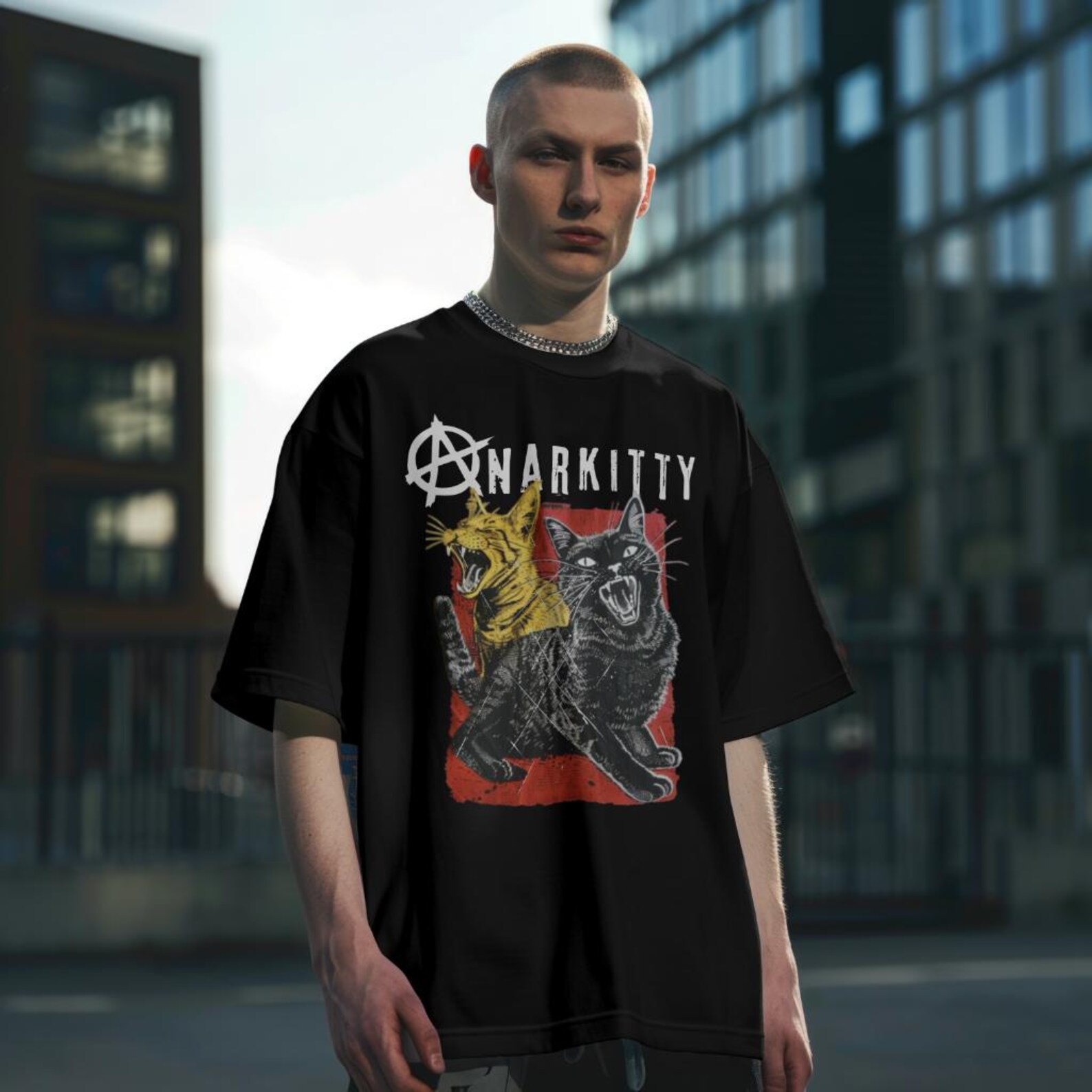 Funny Grunge Cat Band Tee | Edgy Retro Punk Rock Shirt | Heavy Metal ...