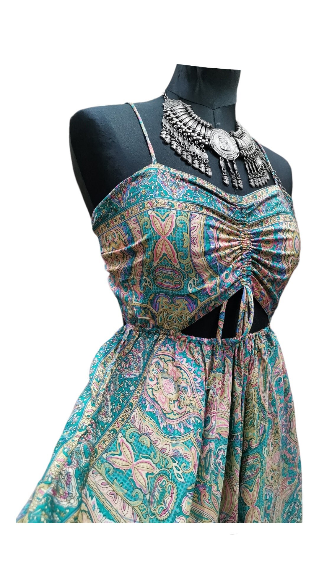 Abito Corto in Seta Indiana / Boho / Minimalista / Eleganza E Unico - Etsy