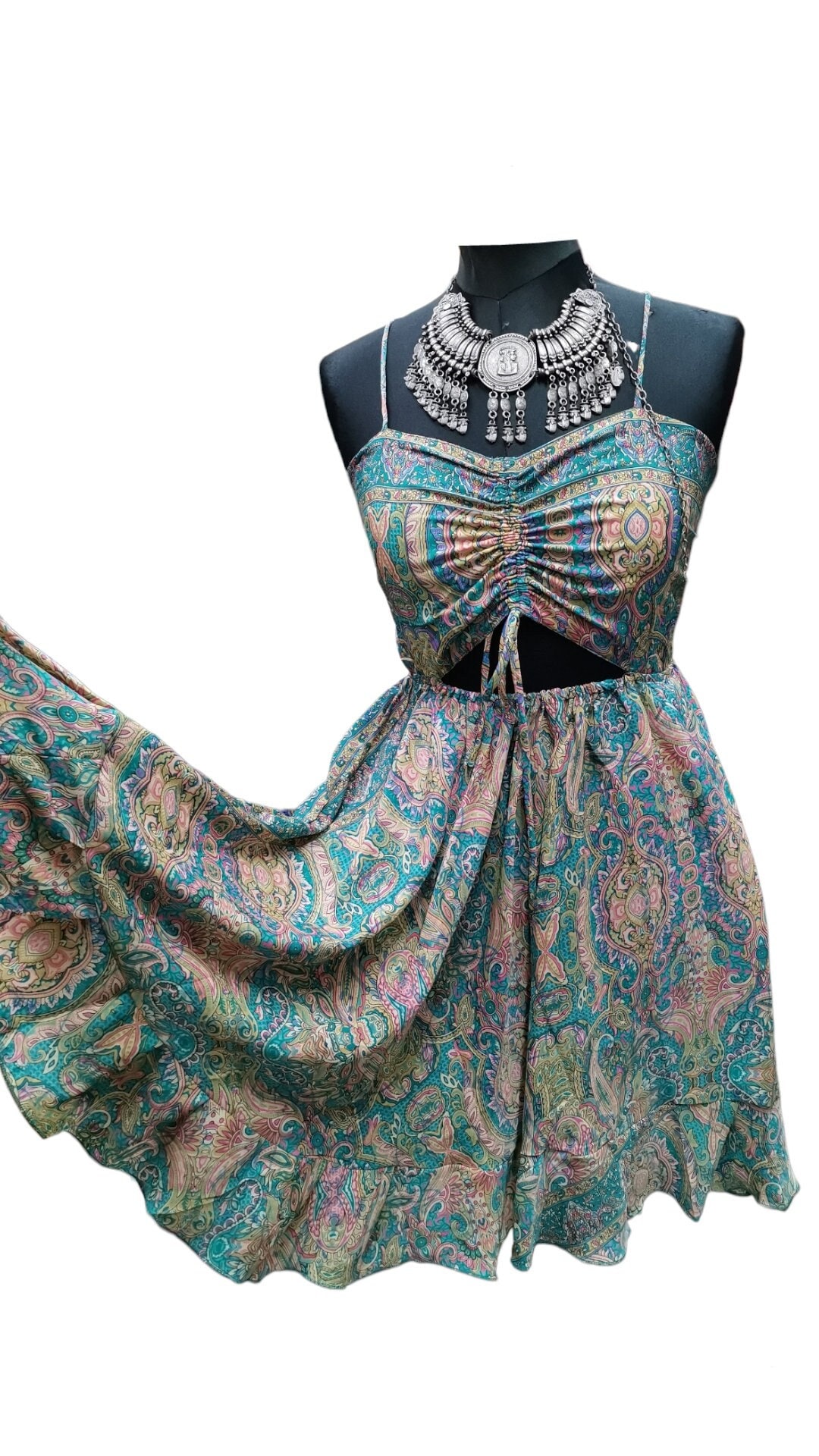 Abito Corto in Seta Indiana / Boho / Minimalista / Eleganza E - Etsy