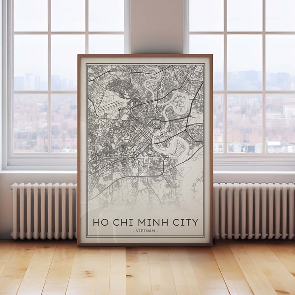 Printable Map of Ho Chi Minh City, Vietnam With Street - Etsy