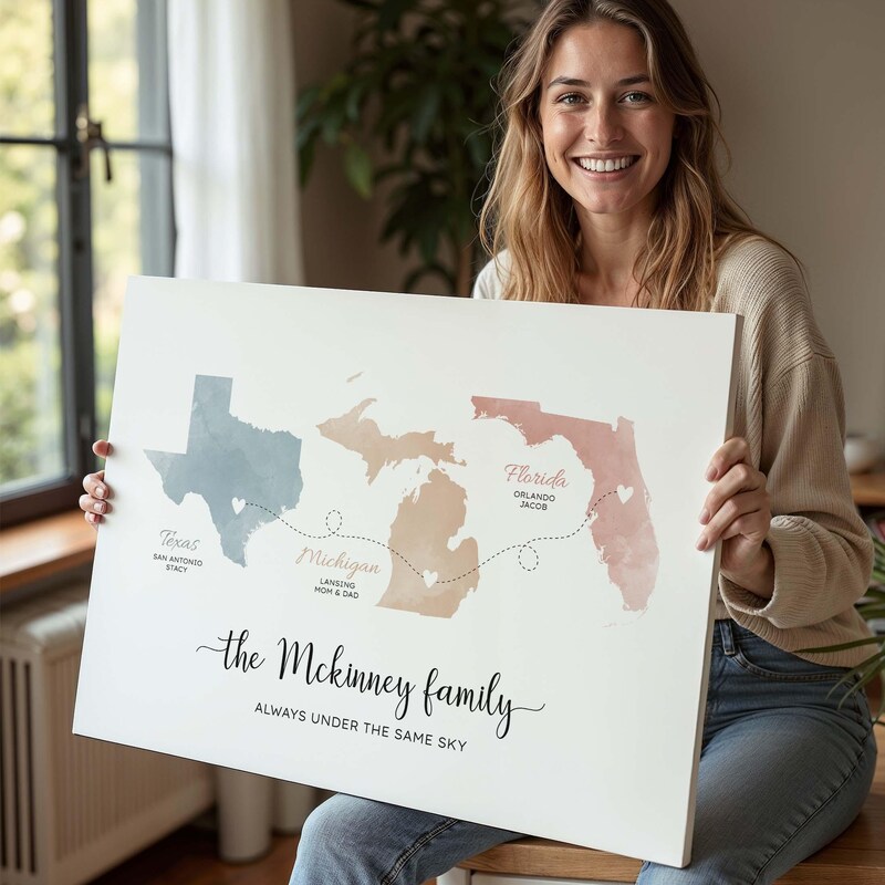 Multi State Map Decor - Etsy