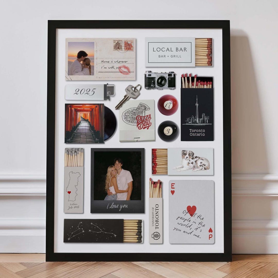 Anniversary Gift for Boyfriend | Matchbook Canva Template | DIY ...