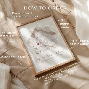 Custom Circle Map Print, Square Poster Map Gift for Couple, Engagement ...