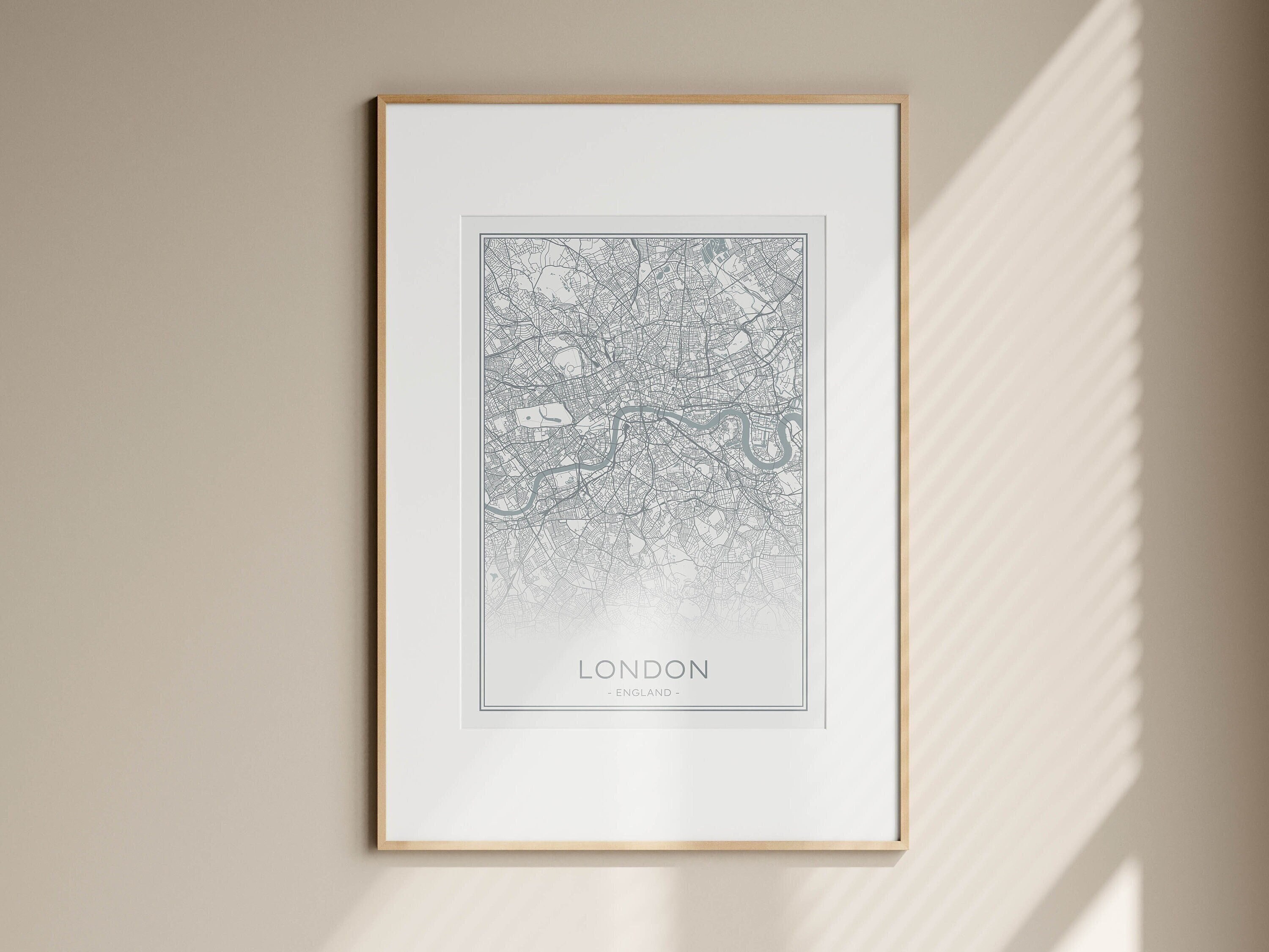 London Map, London Print, Map of London, London Poster, London ...