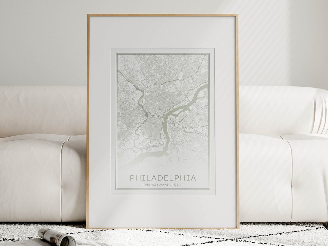 Map of Philadelphia Philadelphia City Map Print Philadelphia - Etsy