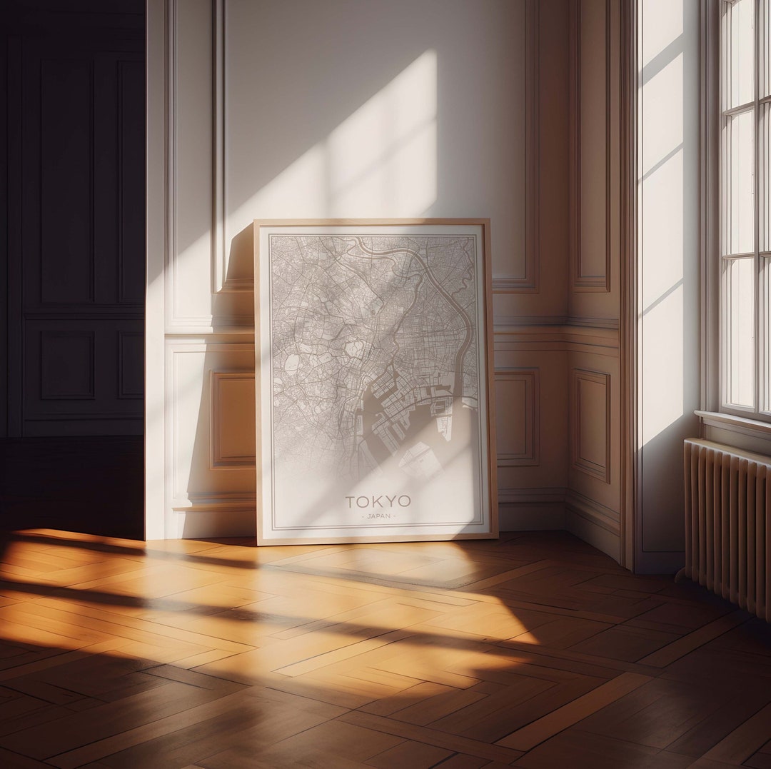 Map of Tokyo, Instant Download Tokyo Print, Printable Tokyo City Map ...