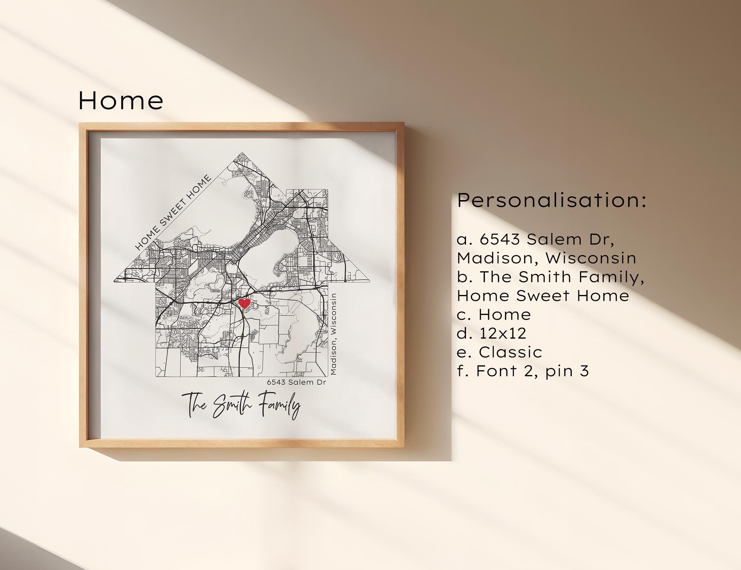 Heart Map Print, Special Place Map, Custom Love Map Poster, Any ...