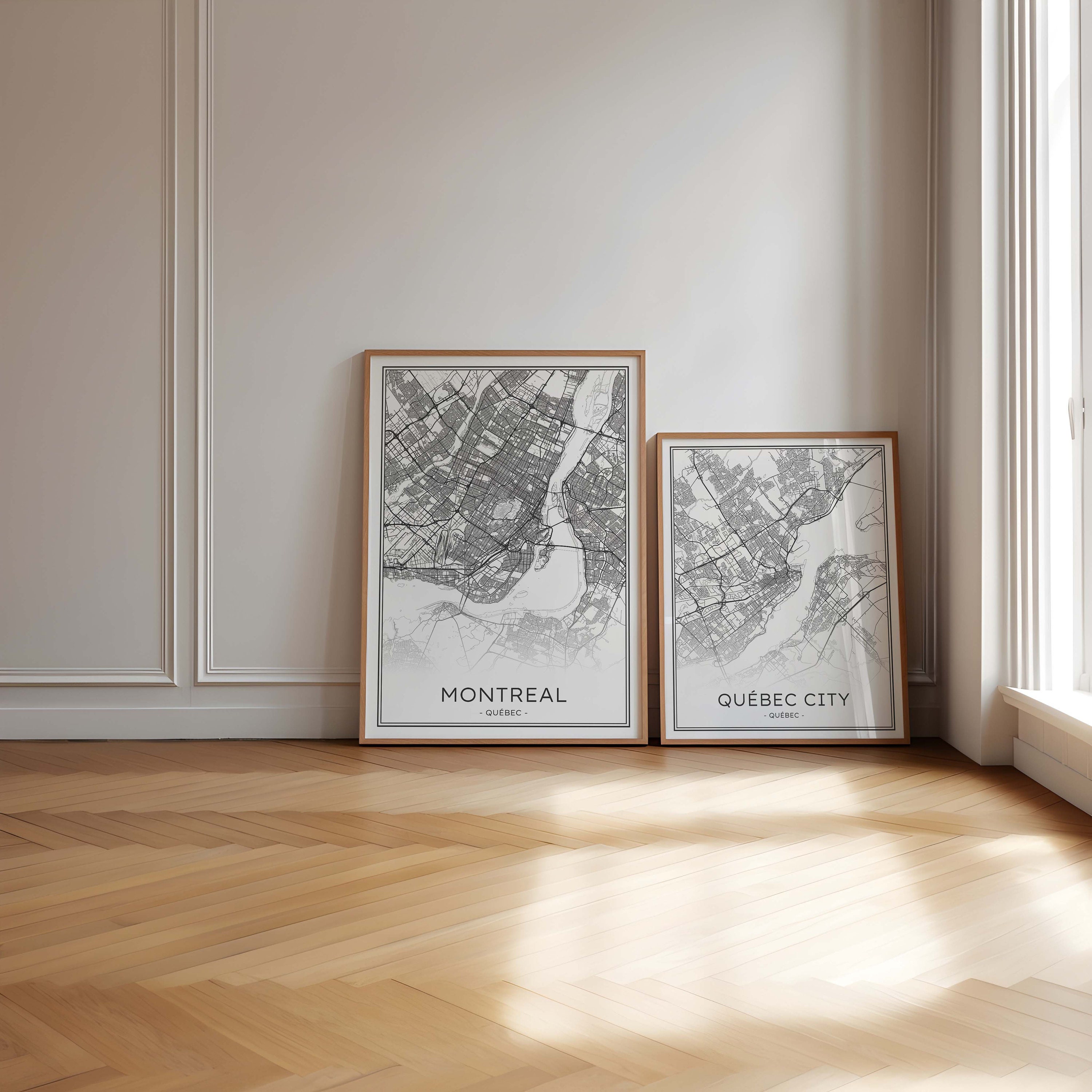 Quebec City Map, Black and White Map, Quebec City Print, Quebec City ...