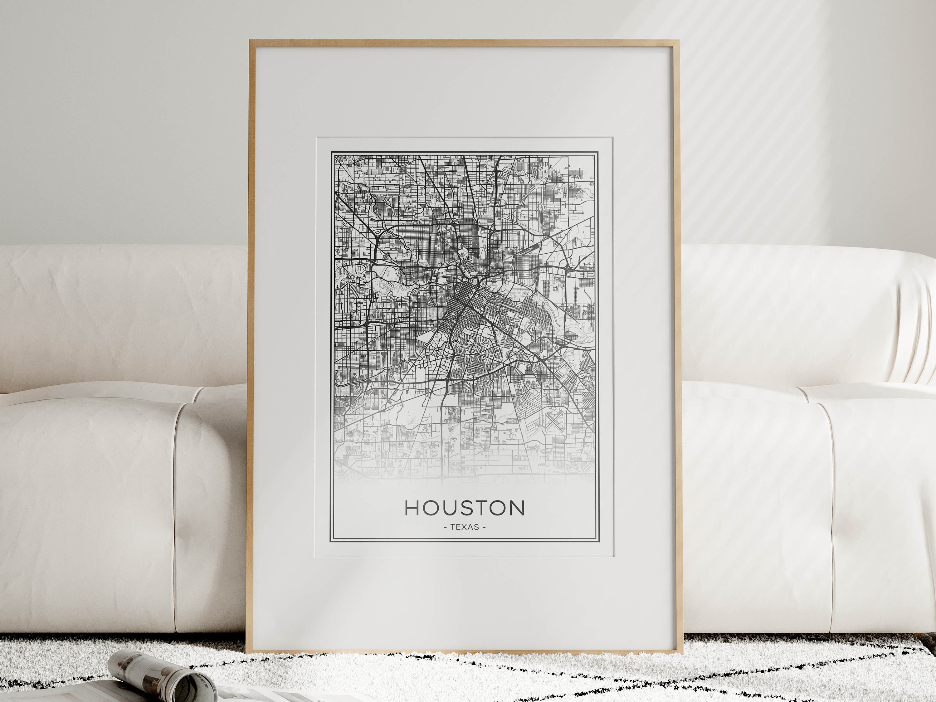 Houston Map Print, Houston City Map, Houston Texas Poster, Printable ...