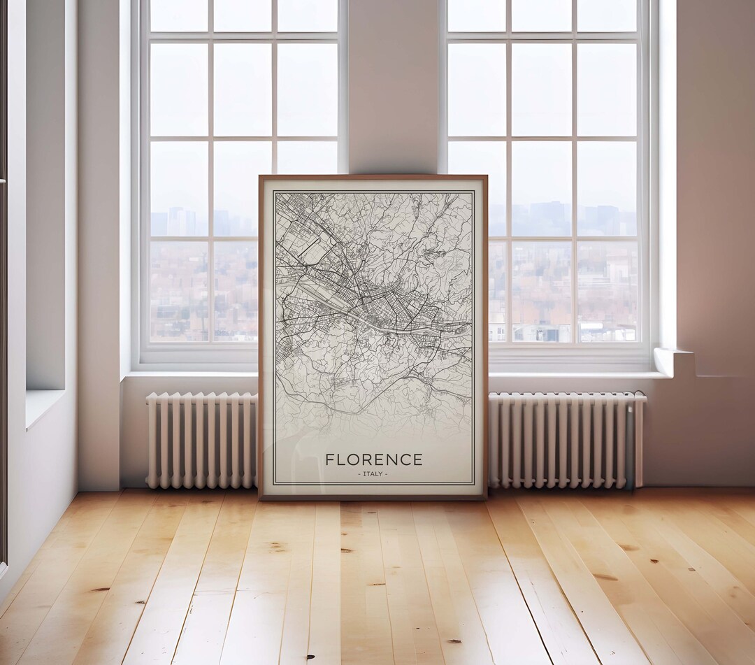 Florence Map, Florence Print, Outline Florence Map, Minimalist Florence ...