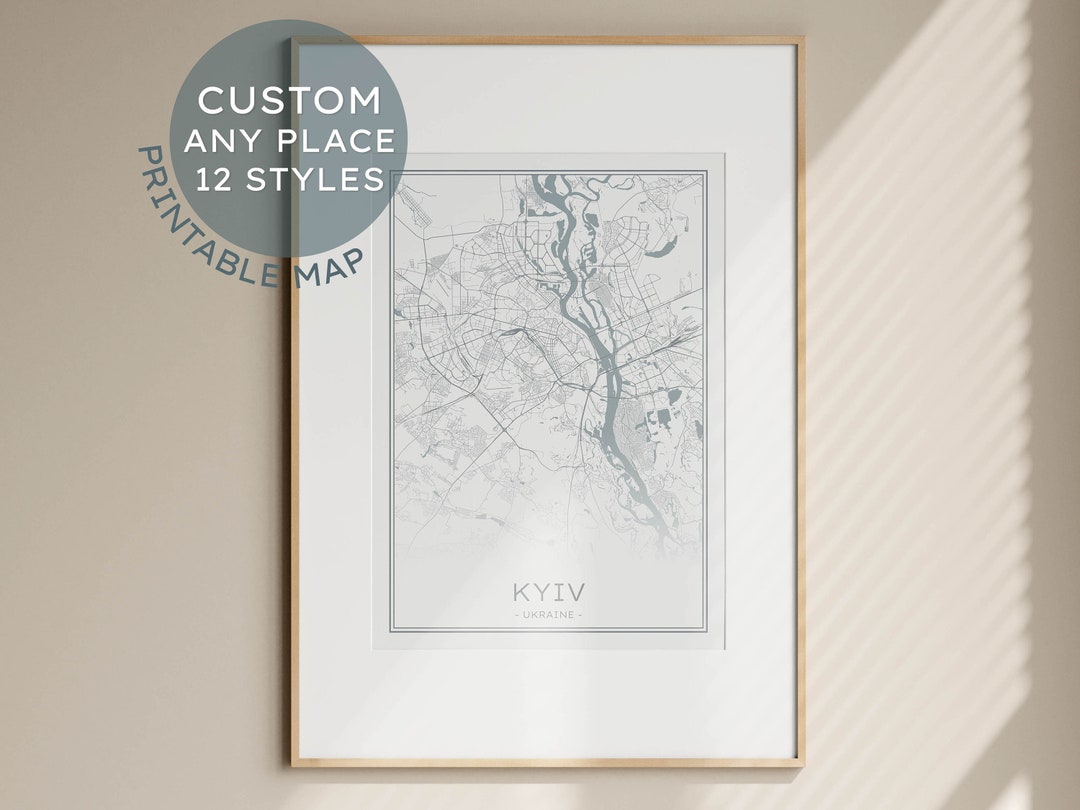 Custom Map Print Custom Location Map Boho Wall Art Custom - Etsy