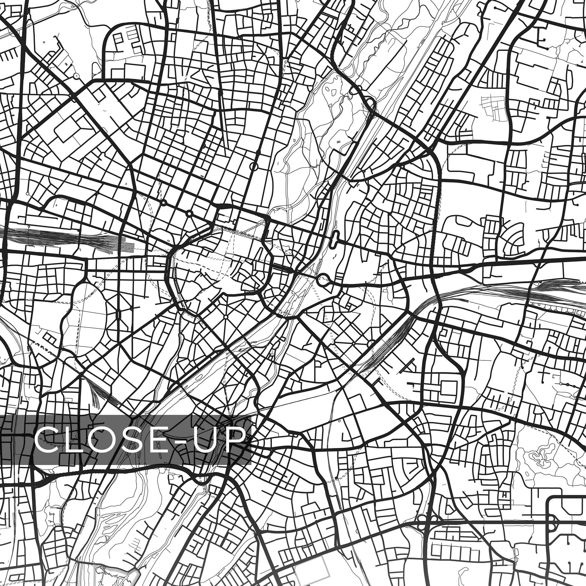 Munich Map, Black and White Munich Print, Outline Munich Map, Minimalist Munich Poster, Munich ...