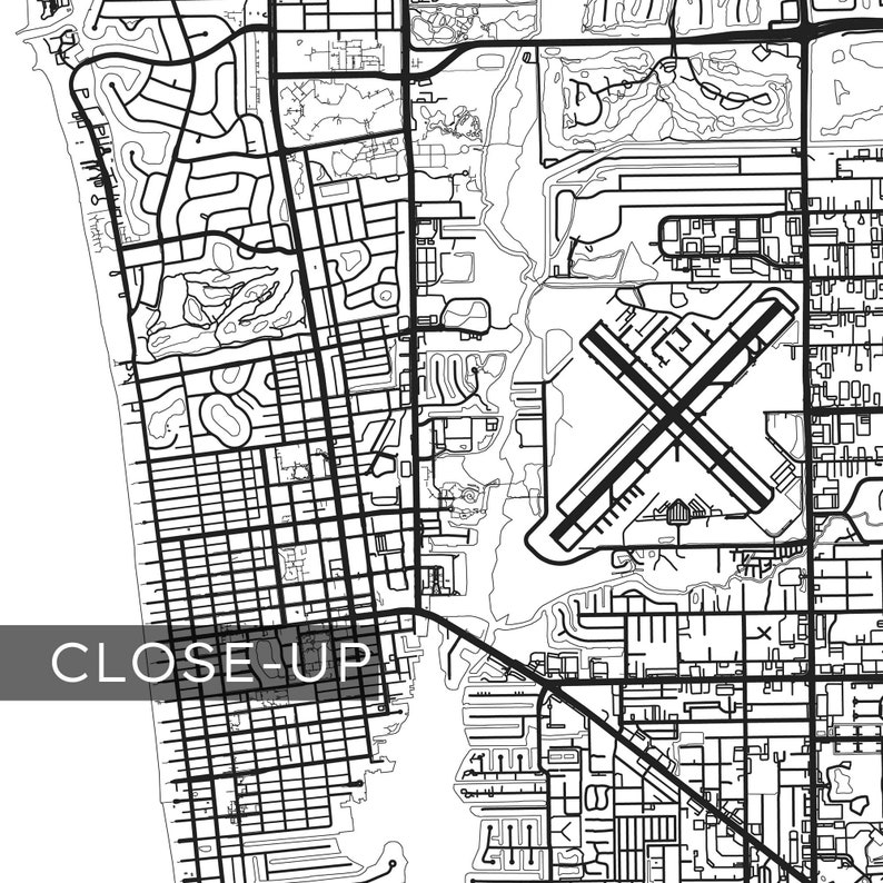 Naples Florida Map, Black and White Naples Print, Naples FL Poster ...