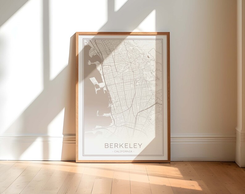 Berkeley Map, Berkeley California Map, Berkeley CA Poster, Printable ...