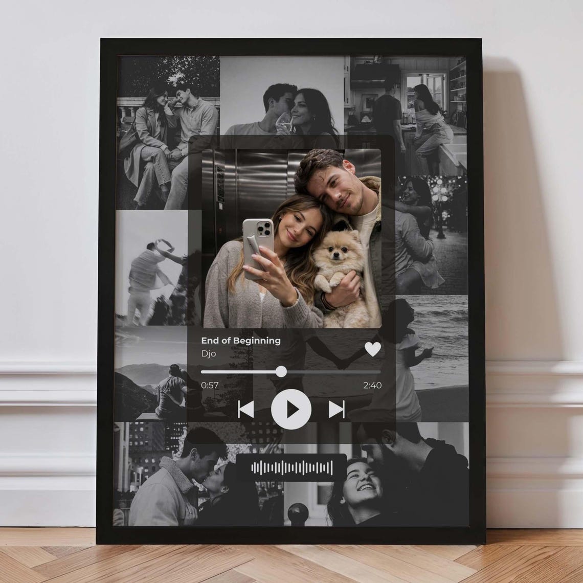 Music Poster Canva Template, Our Song Photo Collage Anniversary Gift ...