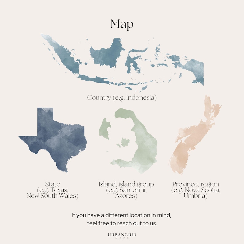 Family Long Distance Map, Three States Digital Map, Personalized Gift ...