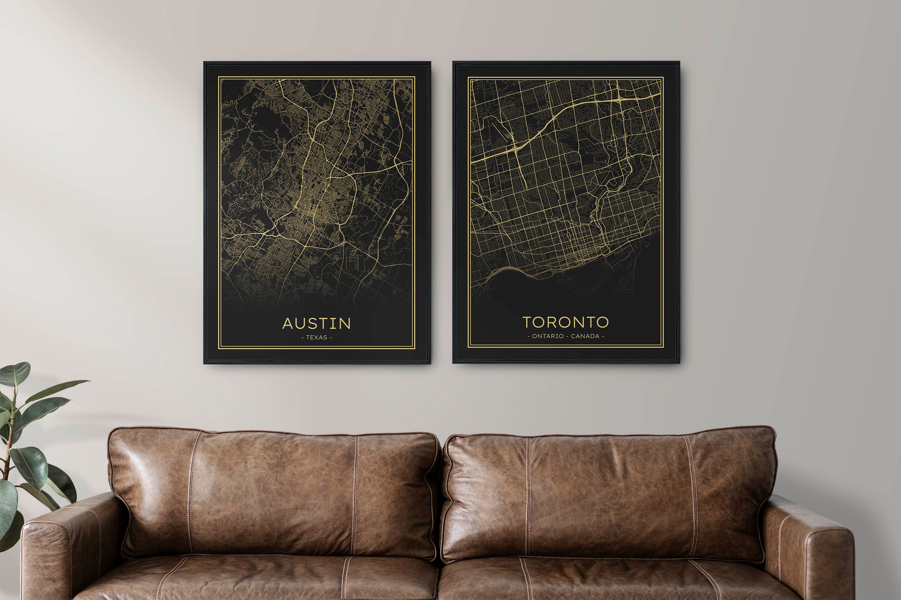 Custom Map Print, Custom Location Map, Minimalist Living Room Decor ...