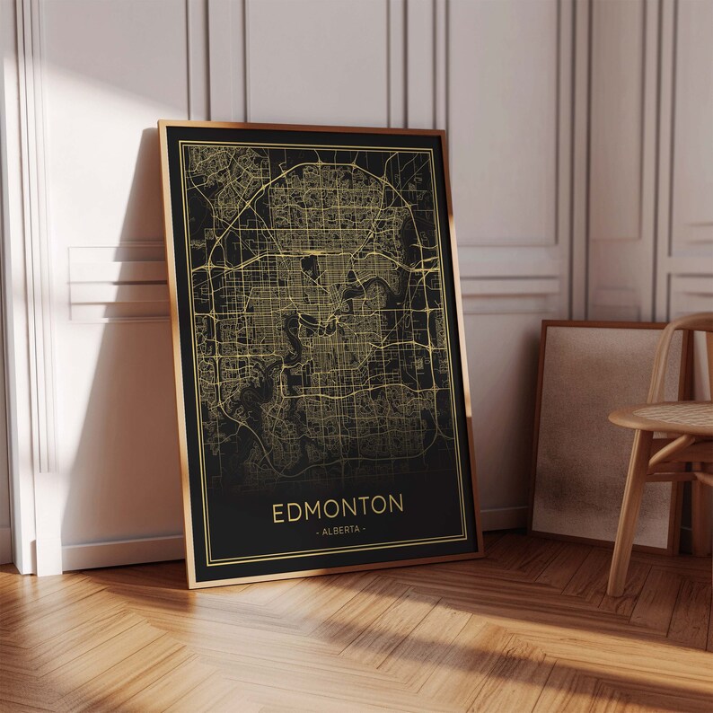 Edmonton Map, Edmonton Print, Edmonton Map Download, Edmonton Poster ...