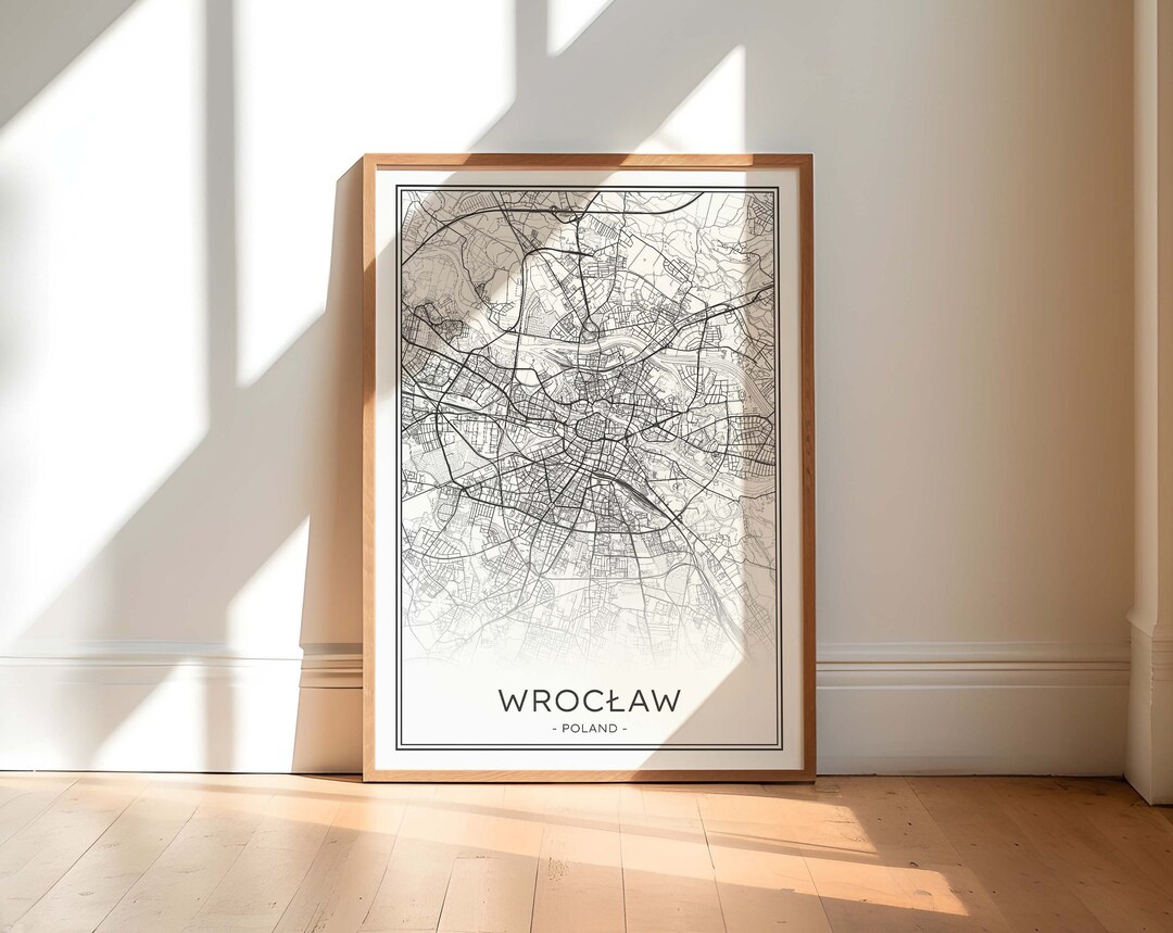 Wroclaw Map Download, Wroclaw City Map, Wroclaw Printable Map, Black ...